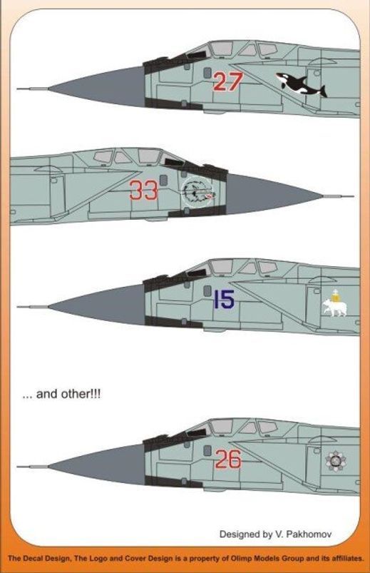 1/72 Декаль для самолета Микоян-Гуревич МиГ-31 (Authentic Decals 7220 ...