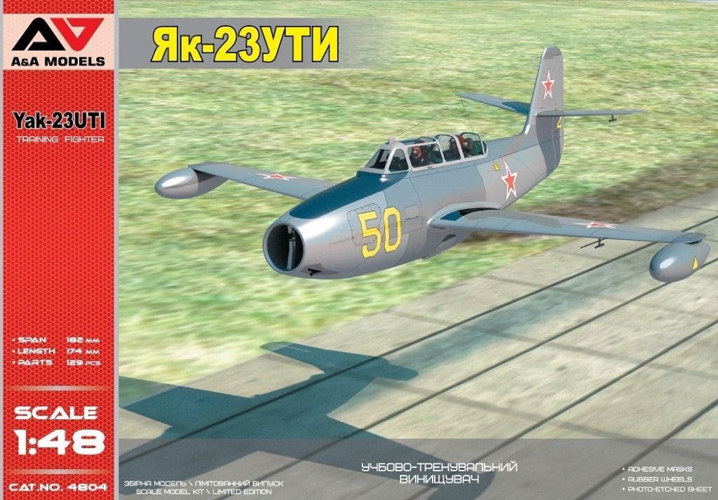 1/48 Яковлєв Як-23УТІ навчально-тренувальний винищувач (A&A Models 4804 ...