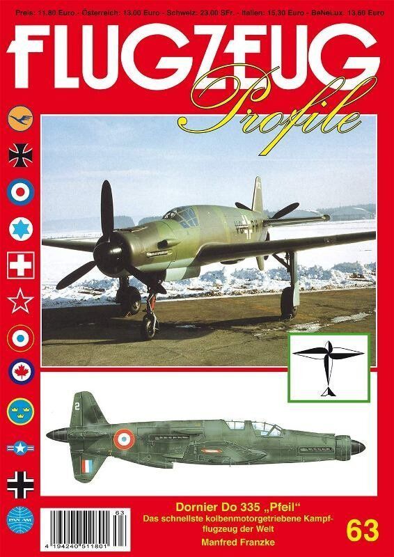 Монография "Dornier Do-335 Pfeil. Flugzeug Profile 63" Manfred Franzke ...