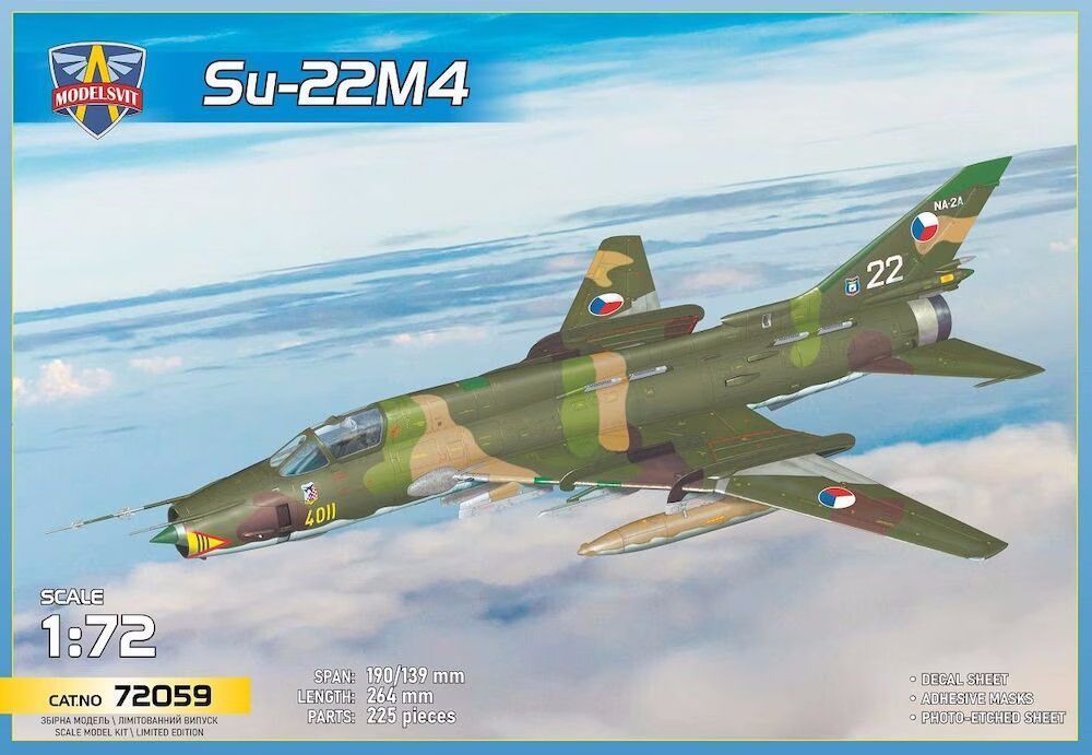 1/72 Сухой Су-22М4 фронтовий бомбардувальник (ModelSvit 72059), збірна ...
