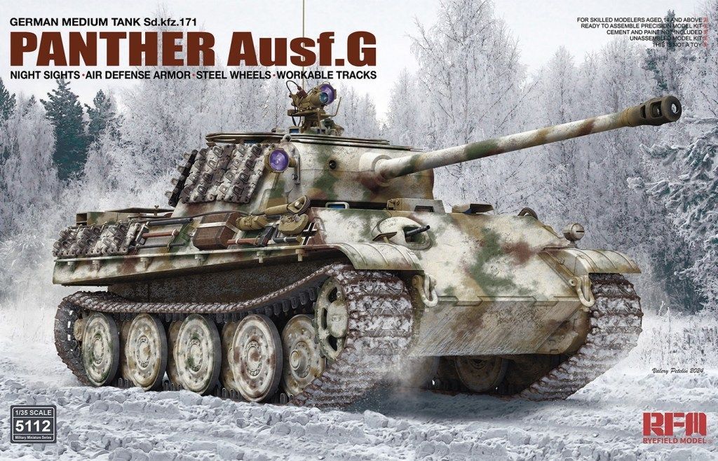 1/35 Танк Pz.Kpfw.V Ausf.G Panther с ночным прицелом и дополнительным ...