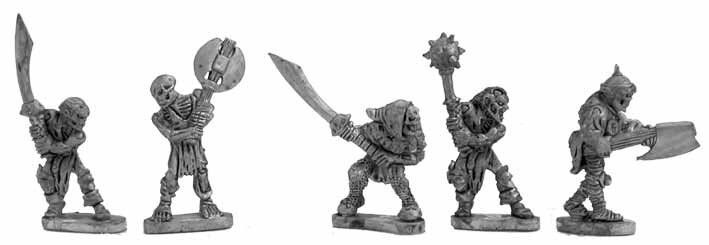 Mirliton Miniatures - Миниатюра 25-28 mm Fantasy - Undead with two ...